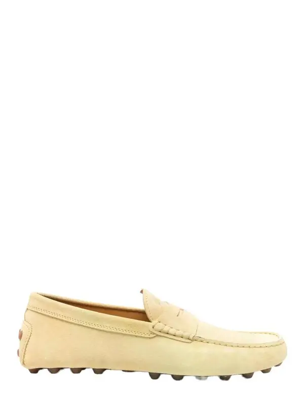 TOD'S Gommino Bubble Leather Loafers - Yellow