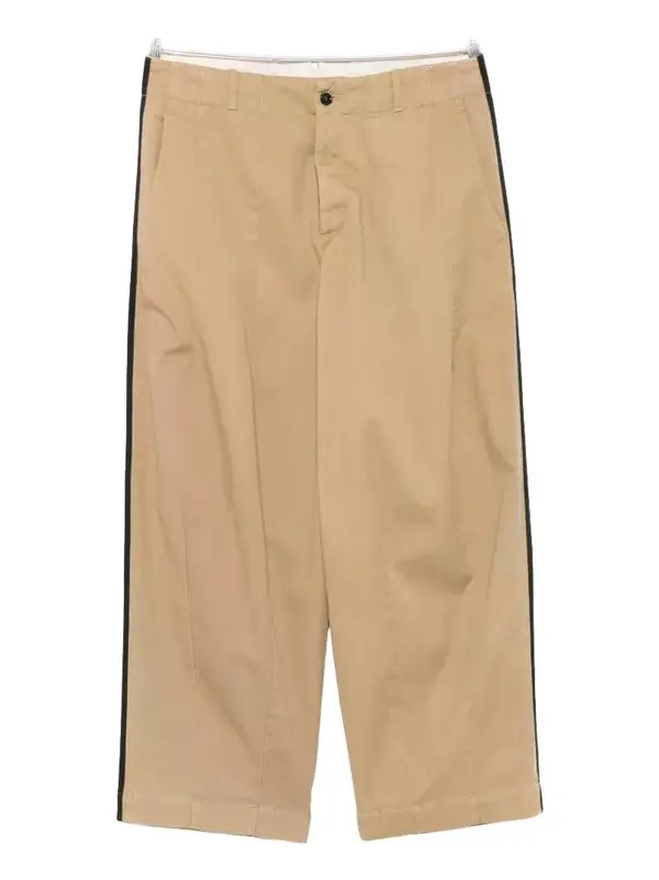 NINE:INTHE:MORNING Side-stripe Trousers - Neutrals