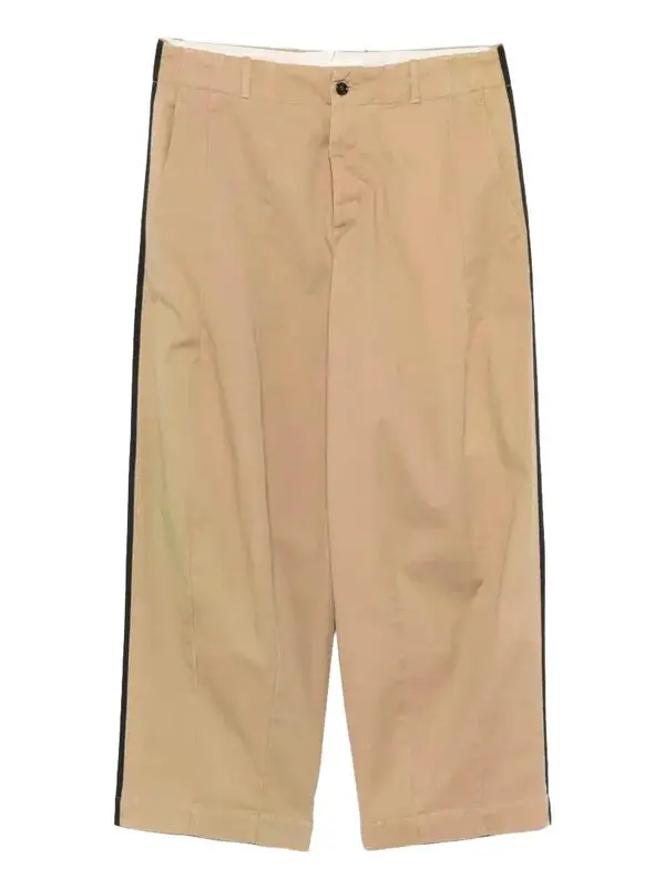 NINE:INTHE:MORNING Side-stripe Trousers - Neutrals
