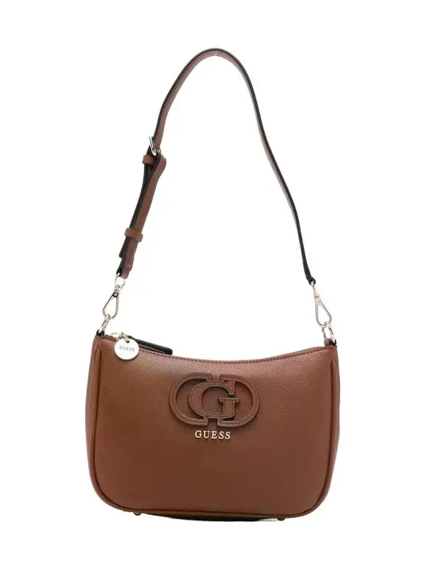 Guess Isola Logo-plaque Shoulder Bag - Brown