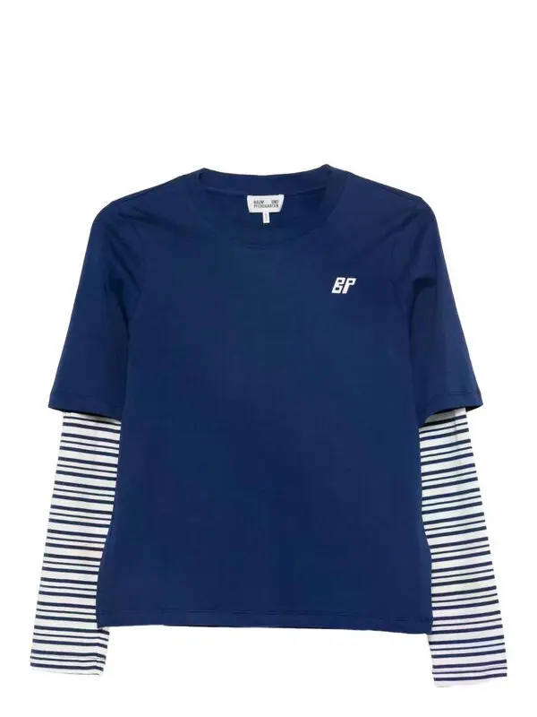 Baum Und Pferdgarten Jolin Striped Logo T-shirt - Blue