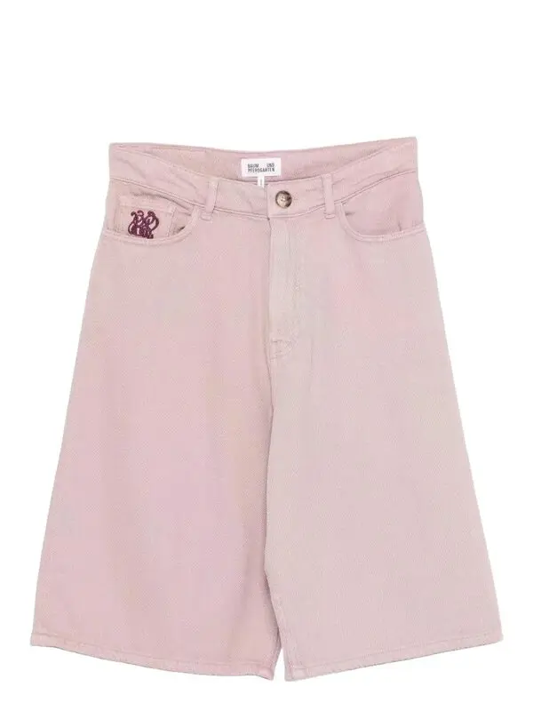 Baum Und Pferdgarten Niamh Embroidered Denim Shorts - Pink