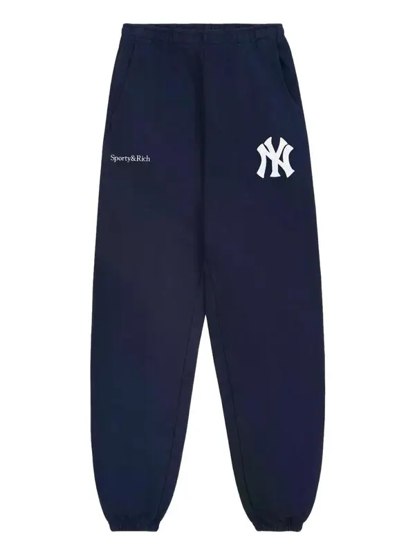 SPORTY & RICH Logo-embroidered Track Pants - Blue