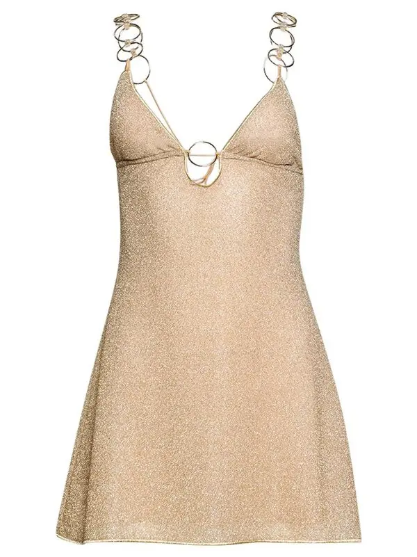 OSÃ©REE Lumiere Ring Mini Dress - Gold