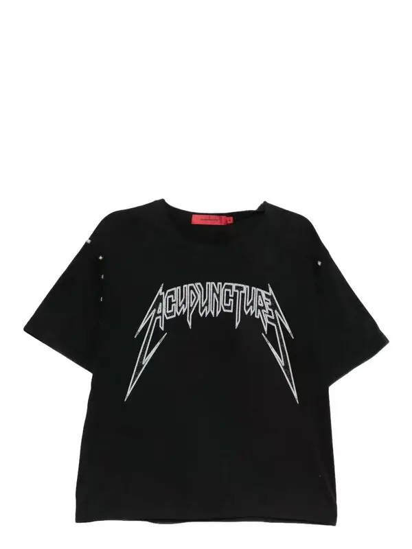 ACUPUNCTURE 1993 Studded Metal T-shirt - Black
