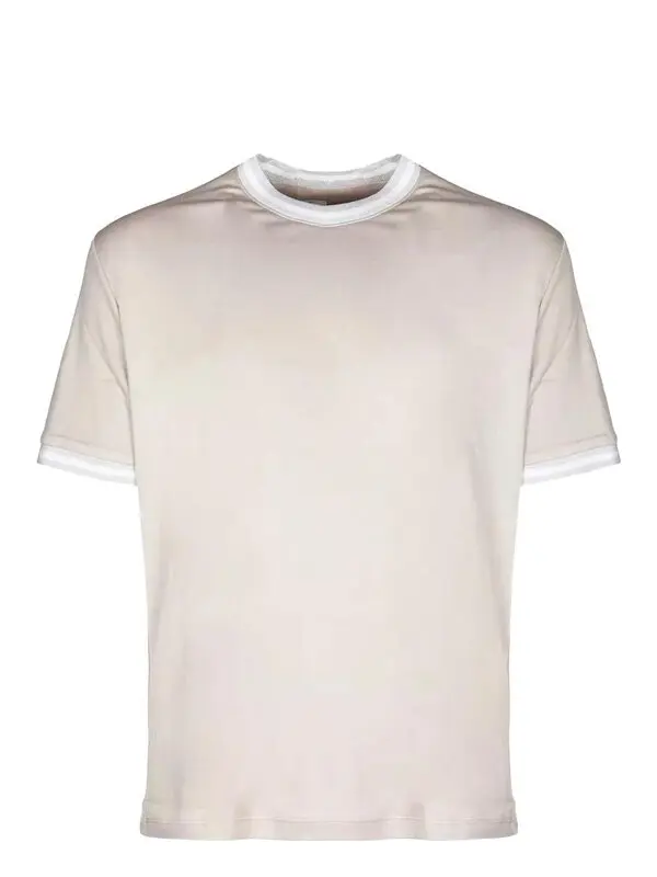Eleventy Ringer Trim T-shirt - Neutrals
