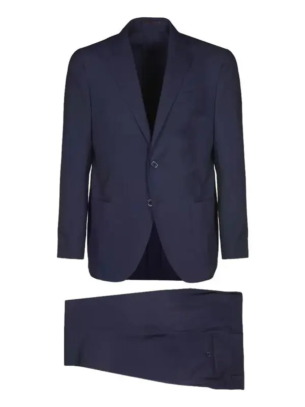 BAGNOLI SARTORIA NAPOLI Button Trousers - Blue