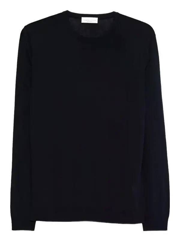 ROBERTO COLLINA Crew Neck Cotton Sweater - Blue