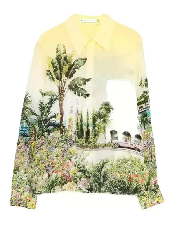 Alice + Olivia Printed Shirt - Yellow