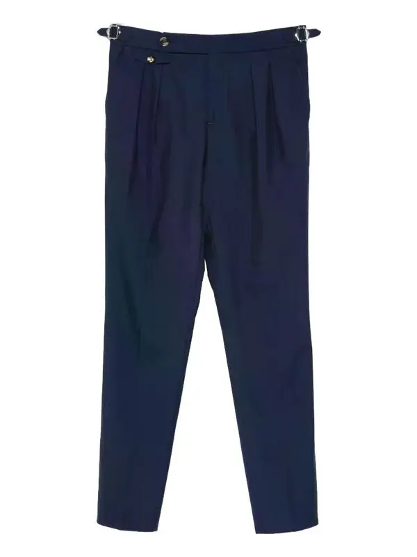 Brunello Cucinelli Pleated Buckle Trousers - Blue