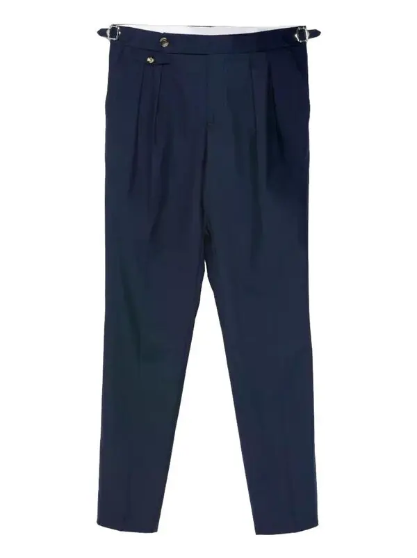 Brunello Cucinelli Pleated Buckle Trousers - Blue