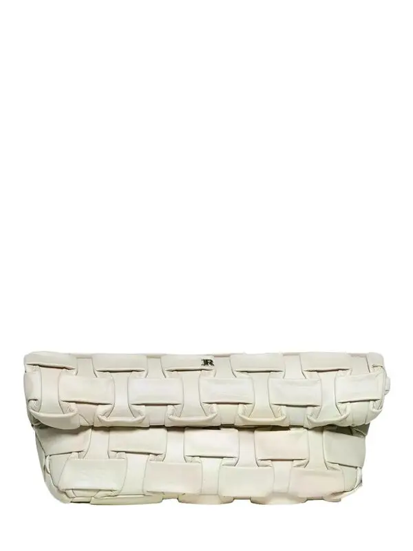 John Richmond Woven Clutch - White