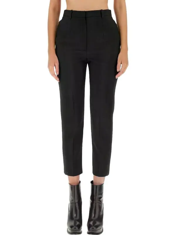Alexander McQueen High-rise Cigarette Trousers - Black