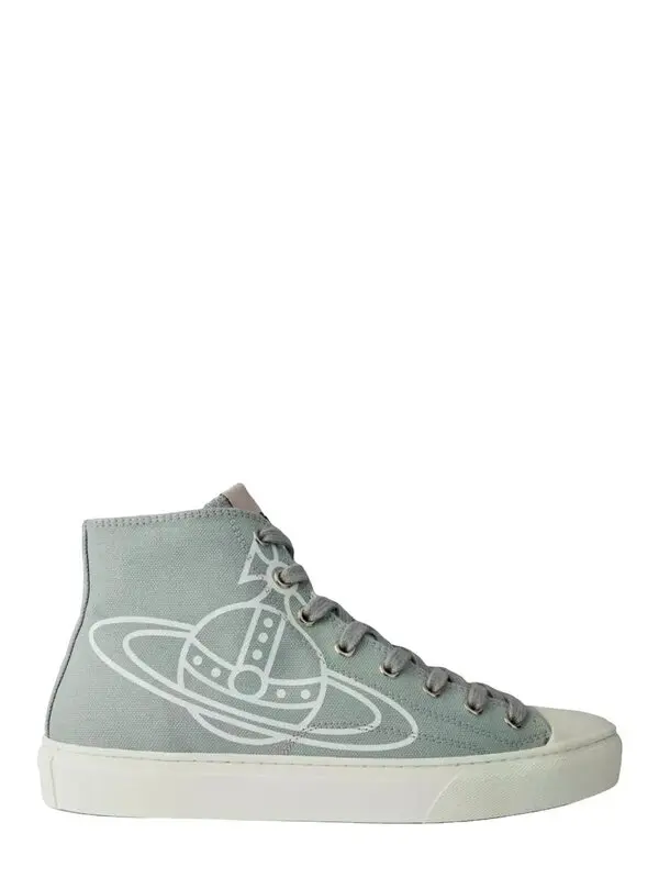 VIVIENNE WESTWOOD Plimsoll Logo High-top Sneakers - Grey