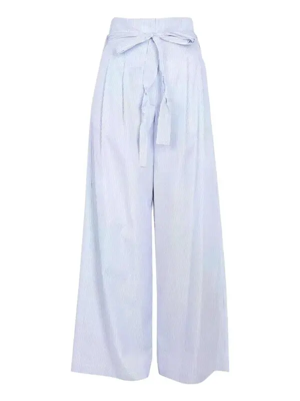 MAISON JEJIA Striped Wide Leg Trousers - Blue