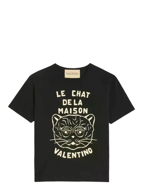 Valentino Garavani Cat Graphic T-shirt - Black