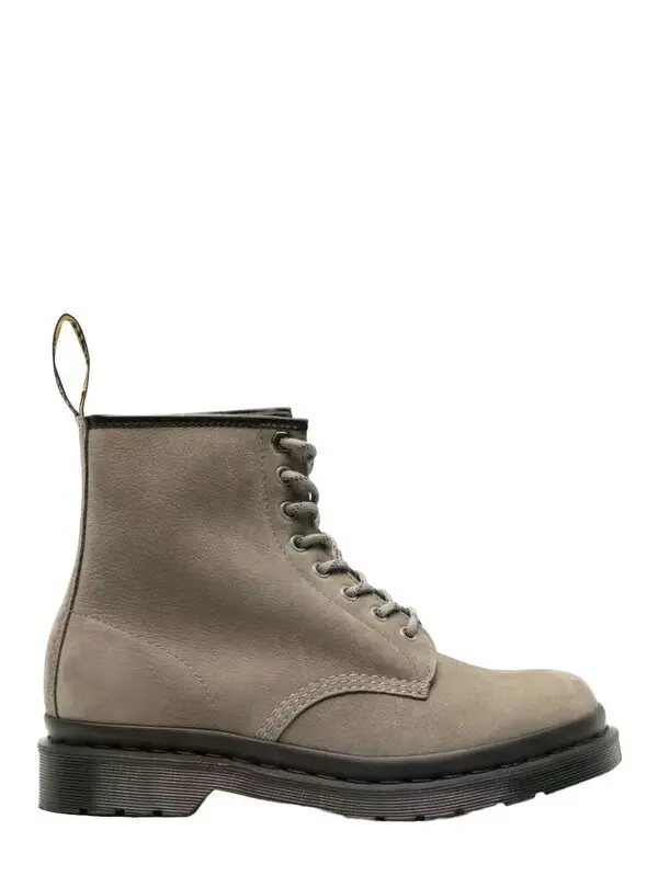 Dr. Martens 1460 Milled Suede Combat Boots - Grey