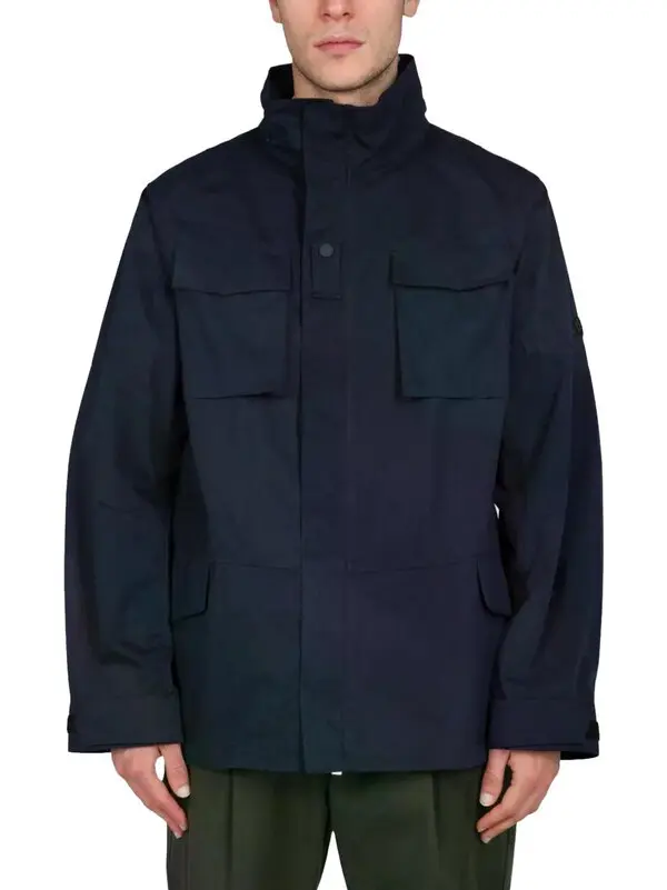 LARDINI Flap-pocket Windbreaker Jacket - Blue