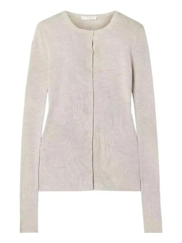 THE ROW Josette Button Cardigan - Neutrals