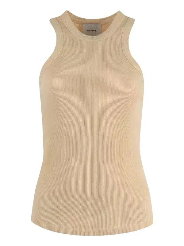 HALFBOY Americana Ribbed Tank Top - Neutrals