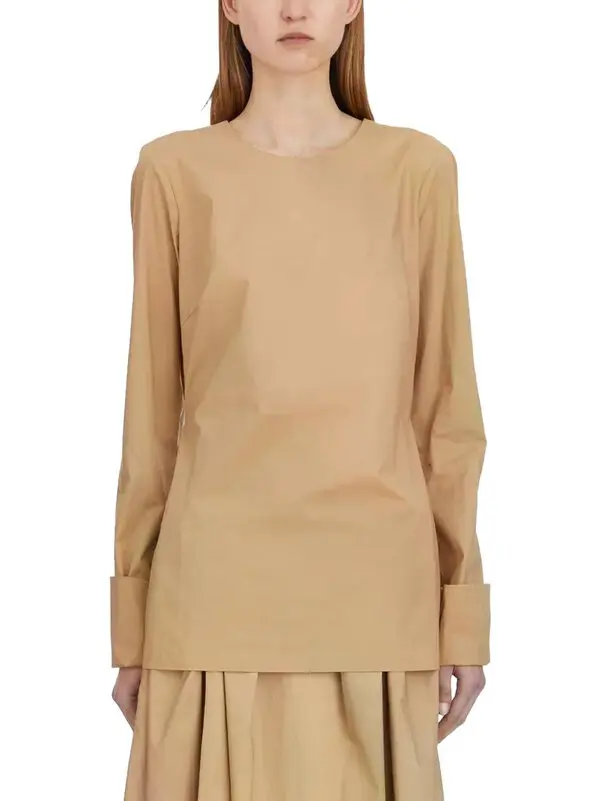 THELATEST Crew-neck Blouse - Neutrals