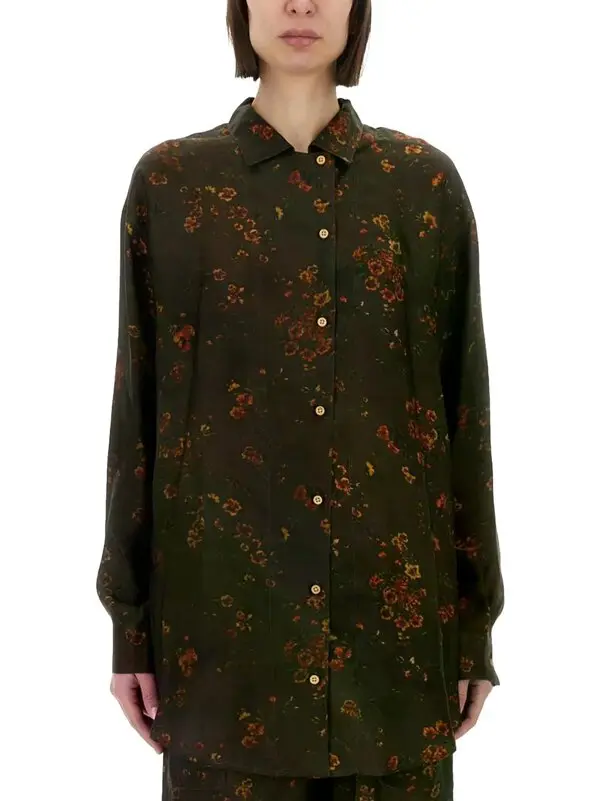 UMA WANG Tyesha Floral-print Shirt - Green