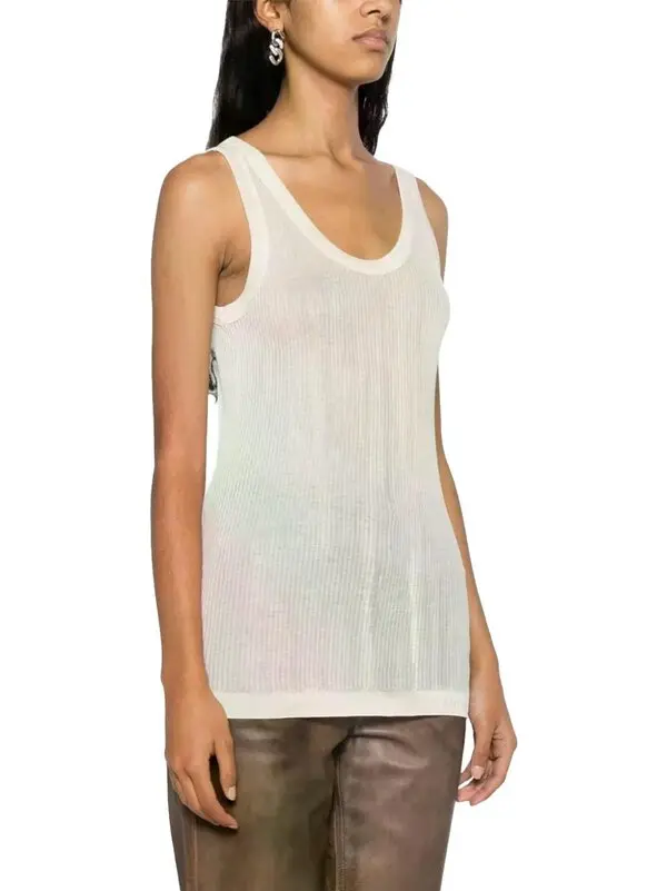 LEMAIRE Ribbed Tank Top - Neutrals