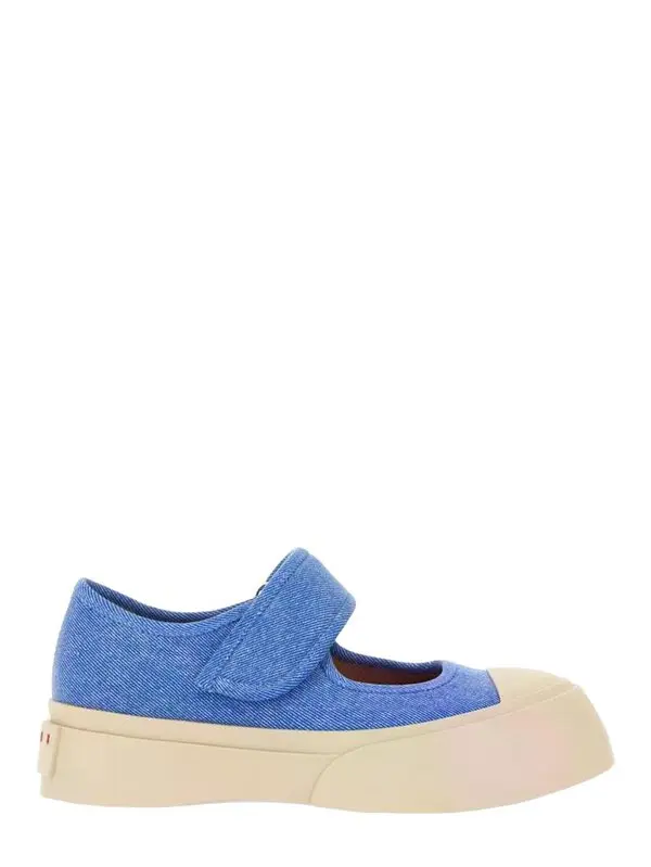 Marni Denim Touch-strap Loafers - Blue