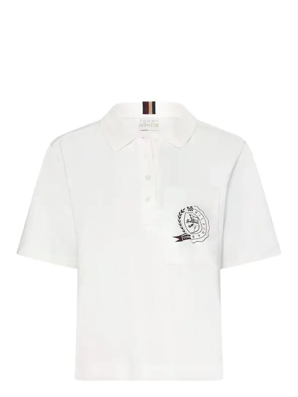 Tommy Hilfiger Logo Pocket Polo Shirt - White