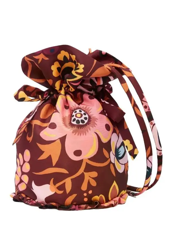 La DoubleJ Ceremony Floral-print Bucket Bag - Red