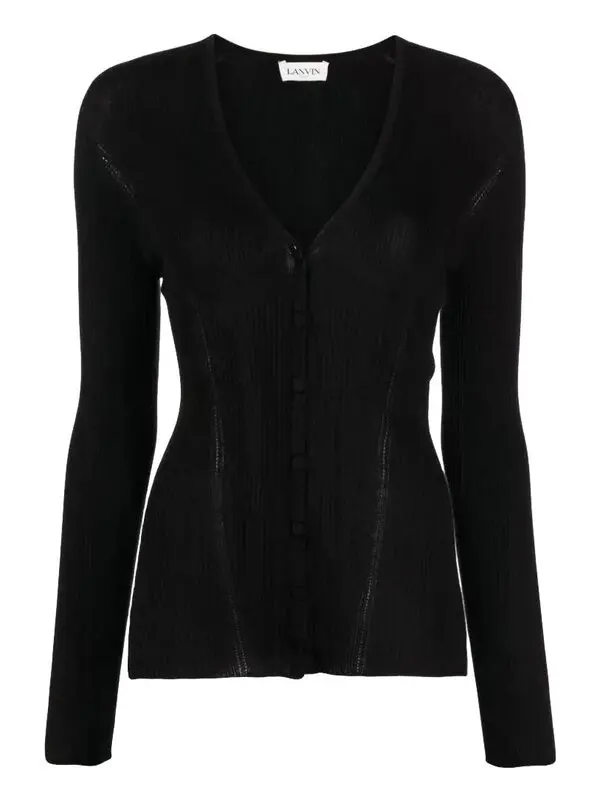 LANVIN V-neck Buttoned Cardigan - Black