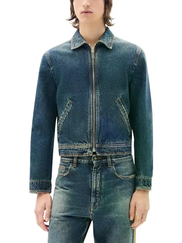 ANN DEMEULEMEESTER Rocco Denim Jacket - Blue