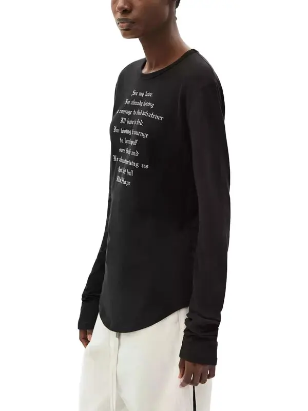ANN DEMEULEMEESTER Brushed Jersey Top - Black