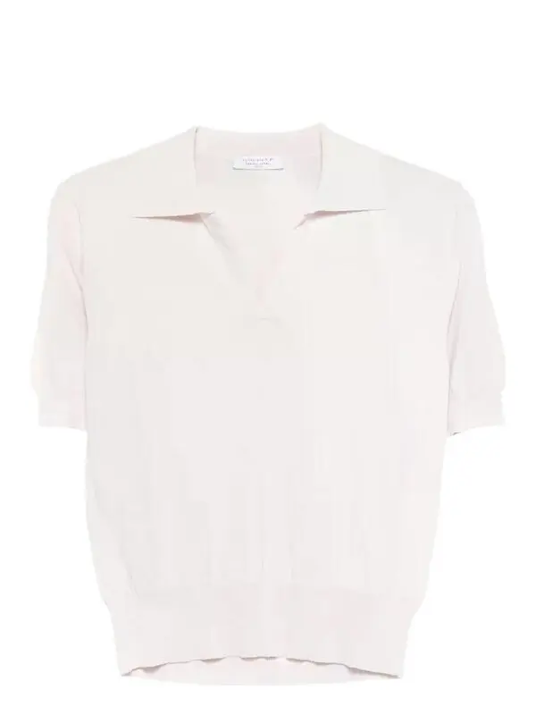 DANIELE FIESOLI V-neck Collared Top - Pink