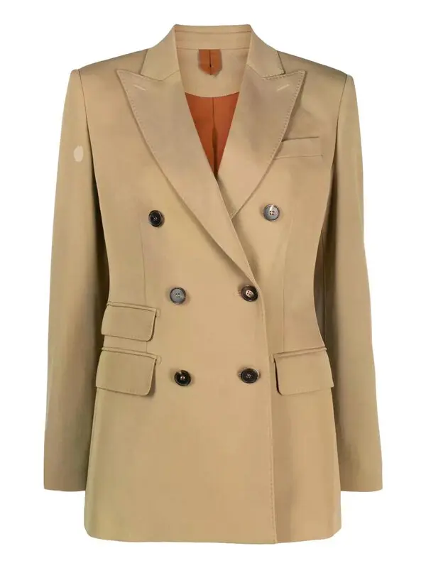 Max Mara Double-breasted Wool-blend Blazer - Brown