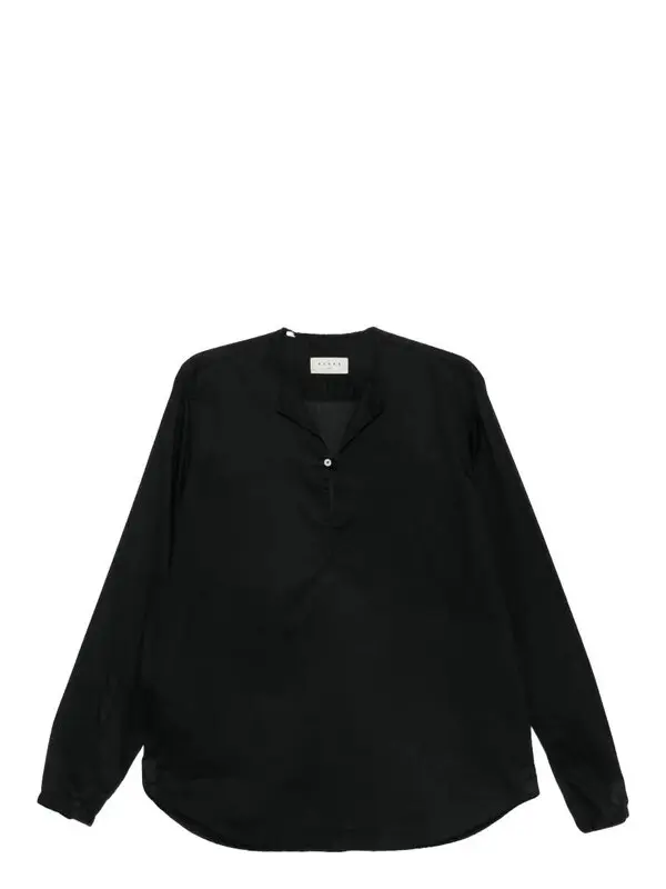 PAURA Euclide Buttoned Long-sleeve Shirt - Black