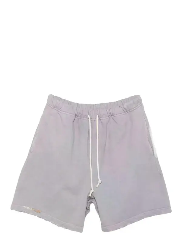 PAURA Filippo Frayed Hem Shorts - Purple