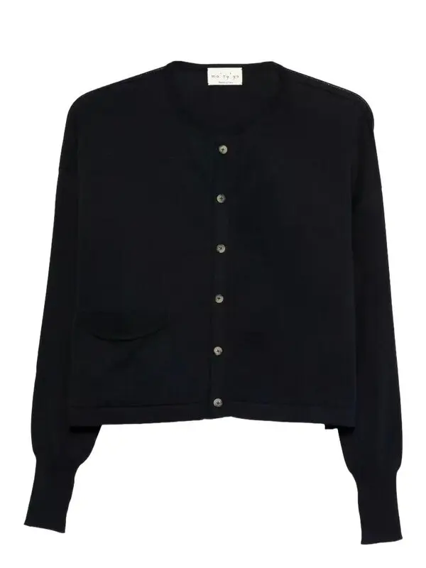 MA'RY'YA Buttoned Cardigan - Black