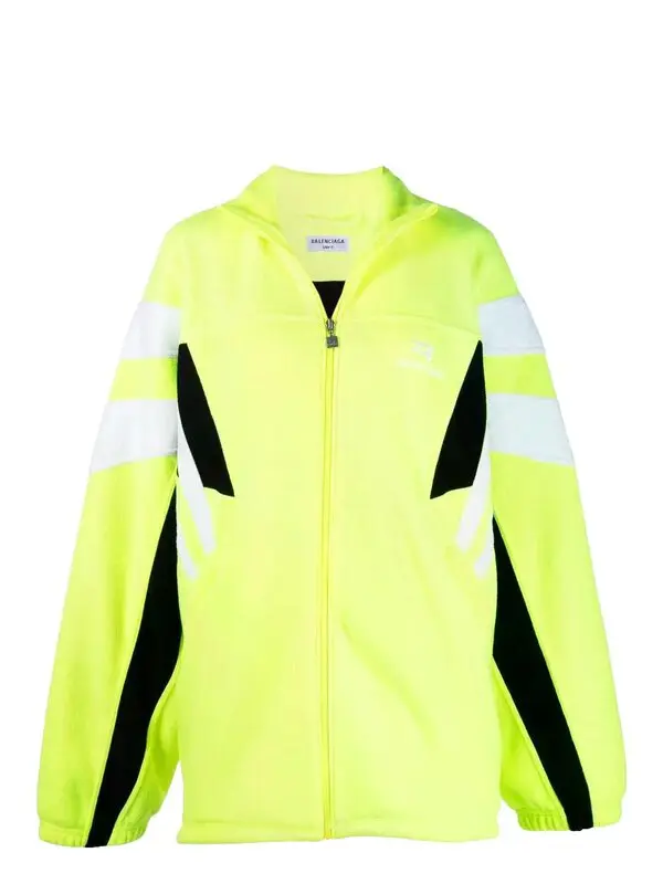 Balenciaga Sporty B Embroidered-logo Track Jacket - Yellow