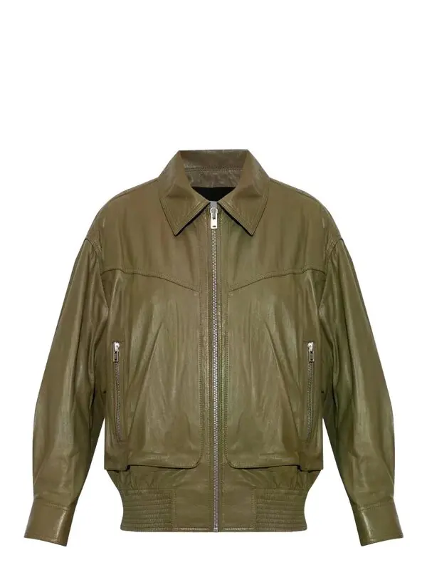 IRO PARIS Elif Leather Jacket - Green