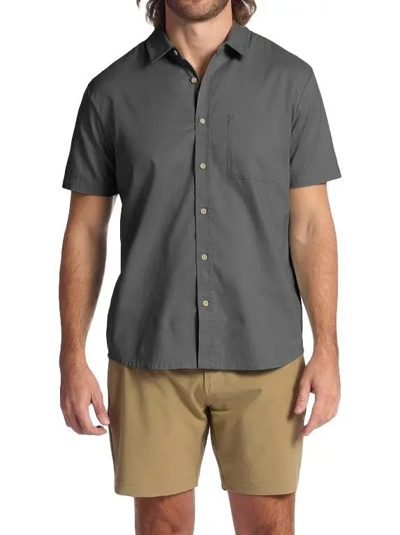 FREE FLY Harbor Short Sleeve Button-up Shirt - Anthracite