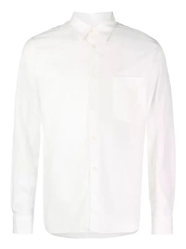 Comme Des Garçons Chest-pocket Long-sleeve Shirt - White