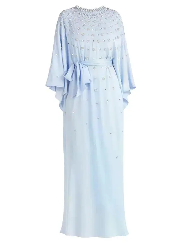 TEMPERLEY LONDON Embellished Tie-waist Gown - Blue