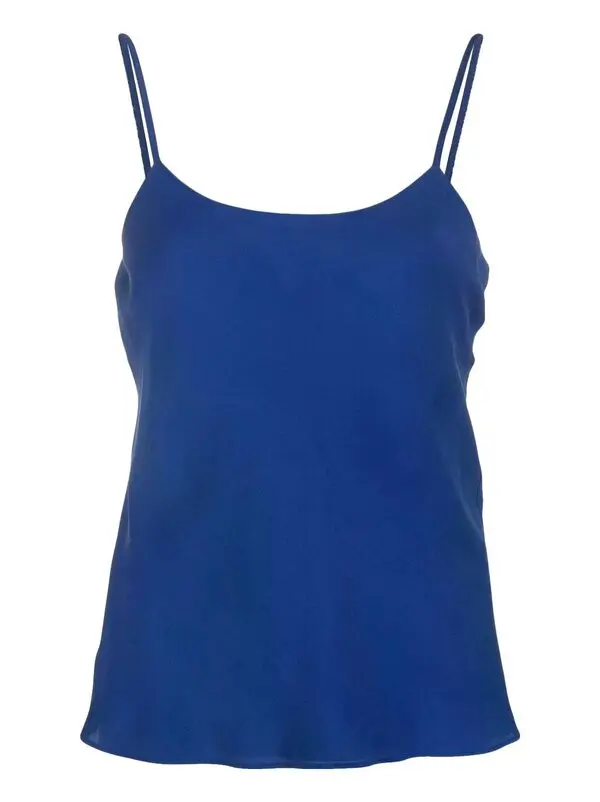 Max Mara Sleeveless Silk Top - Blue