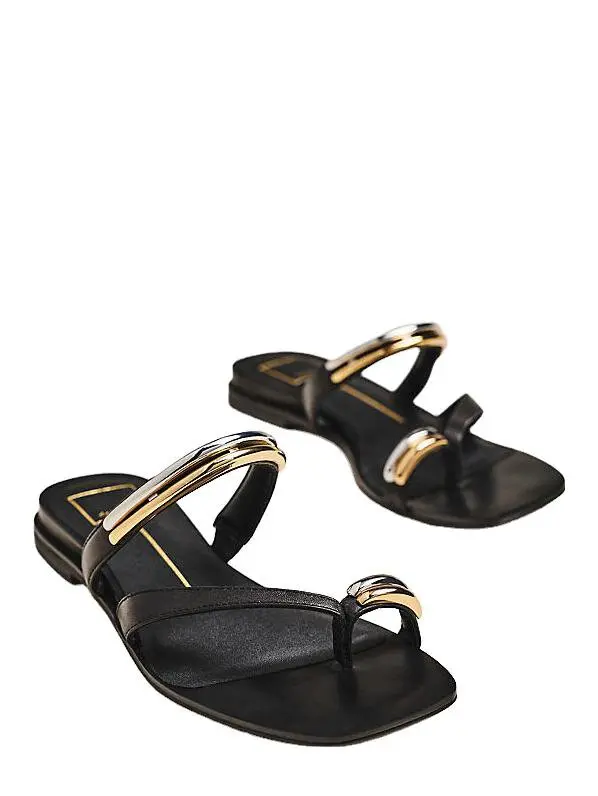 Dolce Vita Tara Toe Loop Sandals - Black