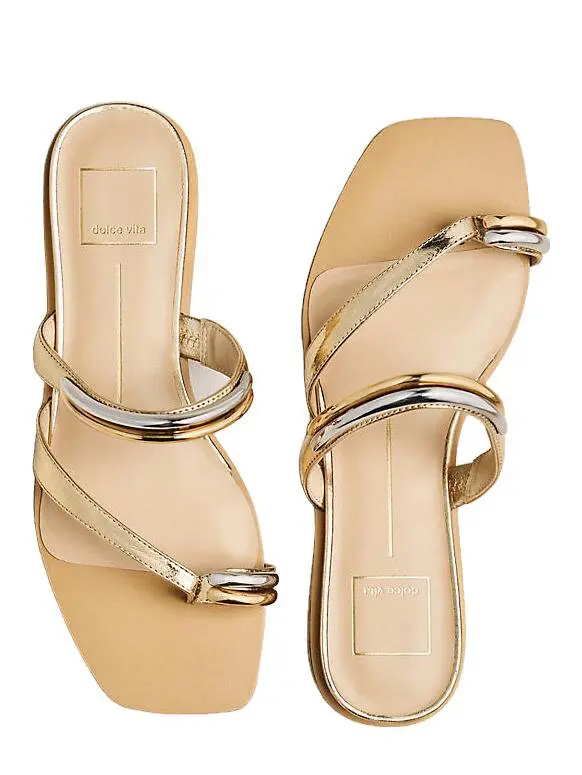 Dolce Vita Tara Toe Loop Sandals - Gold