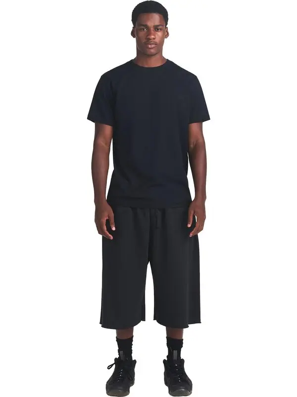SKIMS Relaxed Cropped Crewneck | Black | Medium | Heavyweight Cotton - Obsidian