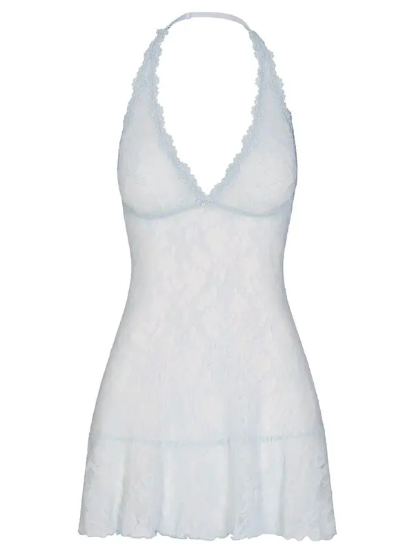 SKIMS Halter Mini Dress - Powder Blue