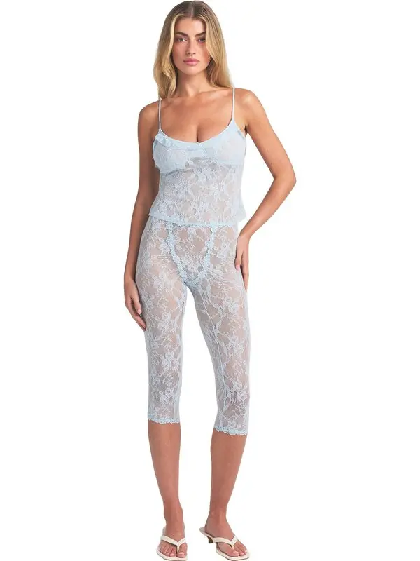 SKIMS Stretch Lace Cami Top - Powder Blue