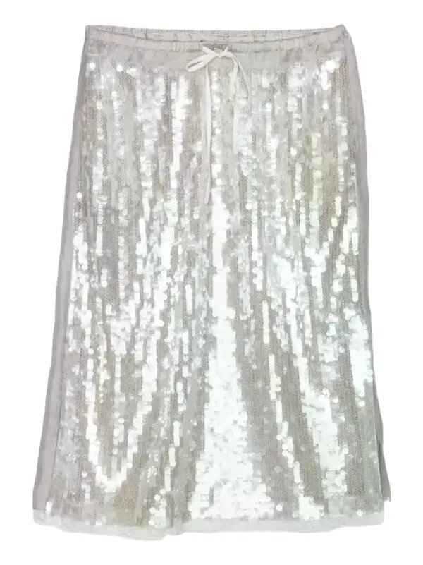 3.1 Phillip Lim Sequined Midi Skirt - Silver